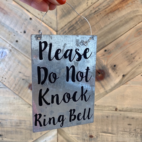 Other | Galvanized Metal Do Not Knock Sign | Poshmark